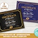 Editable Certificate of Appreciation Template, Royal Blue and Black ...