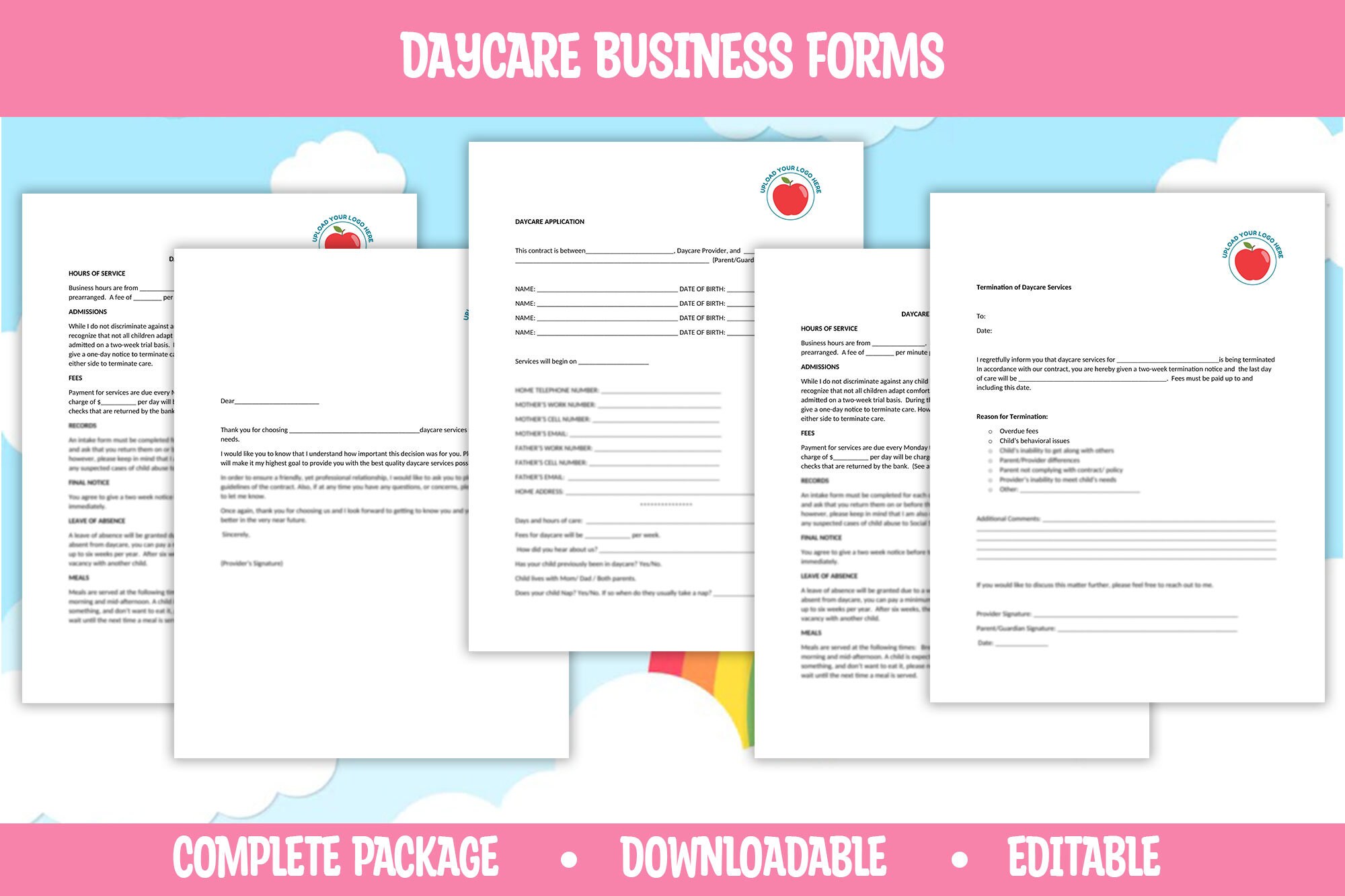 Amazing Daycare Business Forms BUNDLE Daycare Provider - Etsy