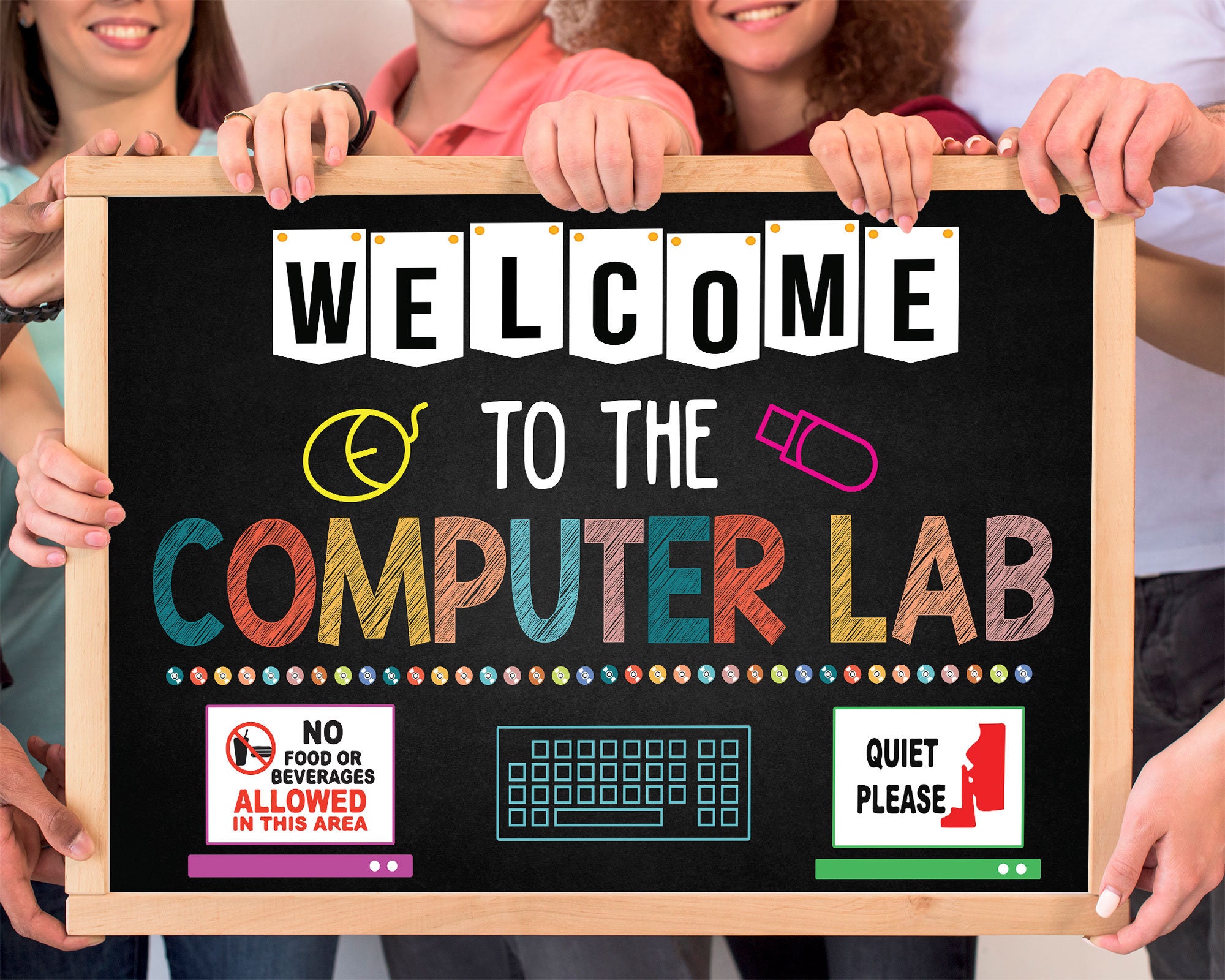 Printable Welcome to the Computer Lab Black PDF School - Etsy Canada