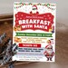Breakfast With Santa Flyer Template, Editable PTA PTO Santa Breakfast ...