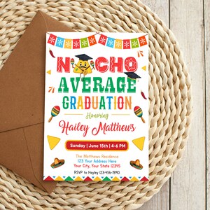 Nacho Average Grad Invite | Fiesta Themed Graduation Invite | Fiesta ...