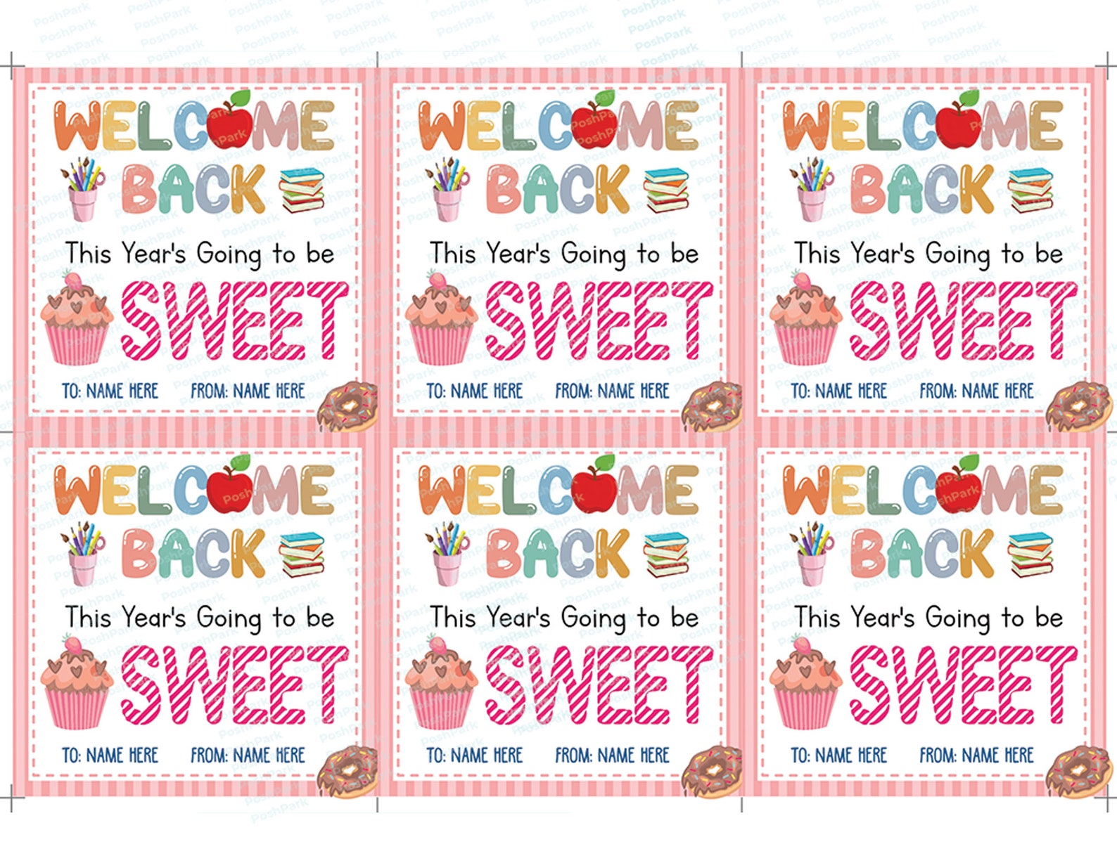 EDITABLE First Day of School Gift Tag, Boho Welcome Back to School Tags ...