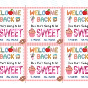 EDITABLE First Day of School Gift Tag, Boho Welcome Back to School Tags ...