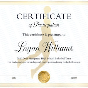 Editable Multi-sport Certificate Bundle, End of Season Sport ...