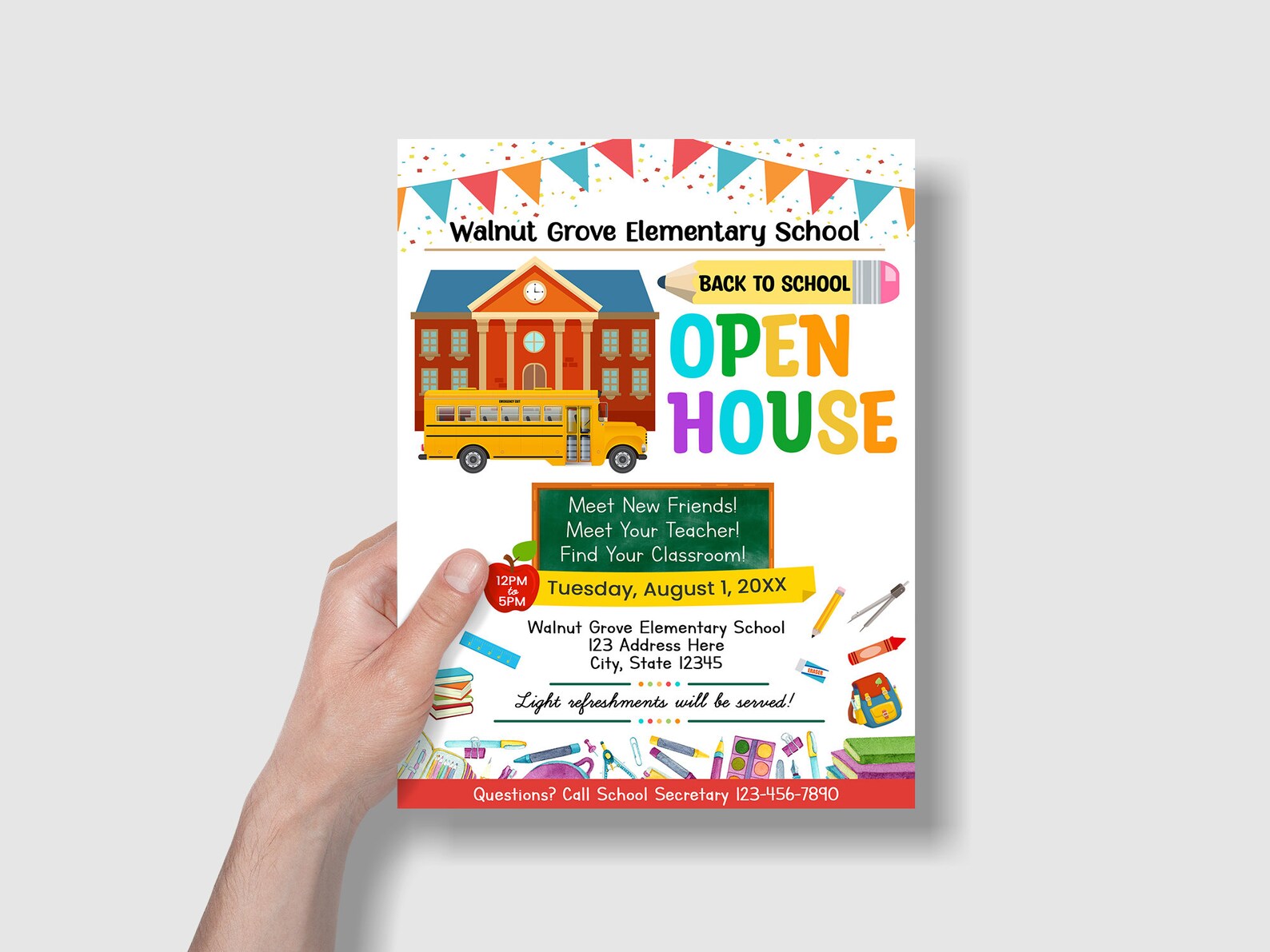 EDITABLE School Open House Flyer Template Printable Back to - Etsy