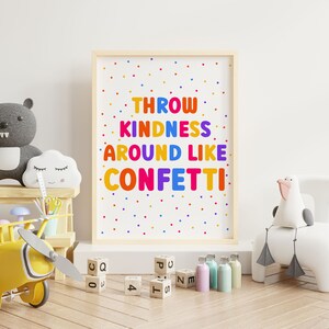 Colorful Kindness Classroom Sign, Boho Motivational Classroom Quotes ...