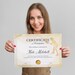 Editable Tennis Certificates for Girls, Minimalist Printable Tennis ...