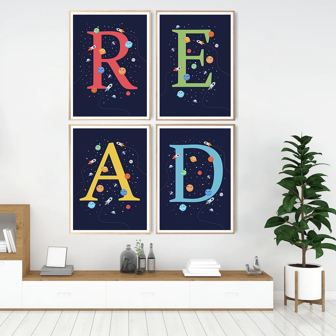 Reading Decor Classroom, Colorful Library Decorations for Wall, Set of ...