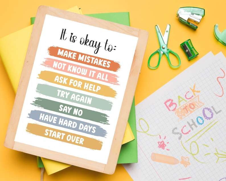 It's Okay to Poster Classroom Quotes Classroom Wall Art - Etsy