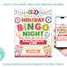 Editable Holiday Bingo Night Flyer Template, Christmas Family Game ...