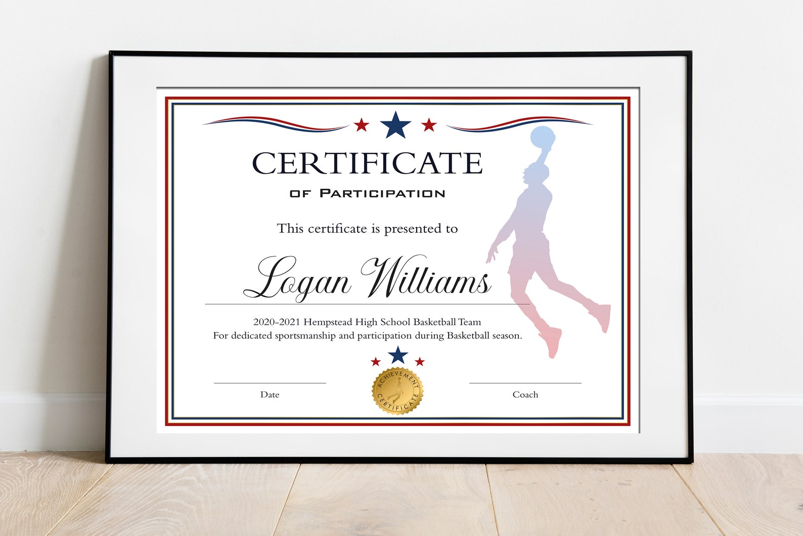 Editable Basketball Certificate Template Bundle for Boys and - Etsy