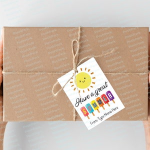 EDITABLE Summer Gift Tag, Have a Great Summer Tag From Teacher, Cute ...