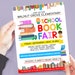 EDITABLE Book Fair Flyer Template, Colorful School Fundraiser Flyer ...