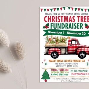 Editable Christmas Tree Fundraiser Flyer, Holiday Tree Fundraiser Flyer ...