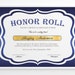 Editable Honor Roll Certificate Template, Royal Blue School Award ...