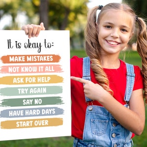 It's Okay to Poster, Classroom Quotes, Classroom Wall Art Digital ...