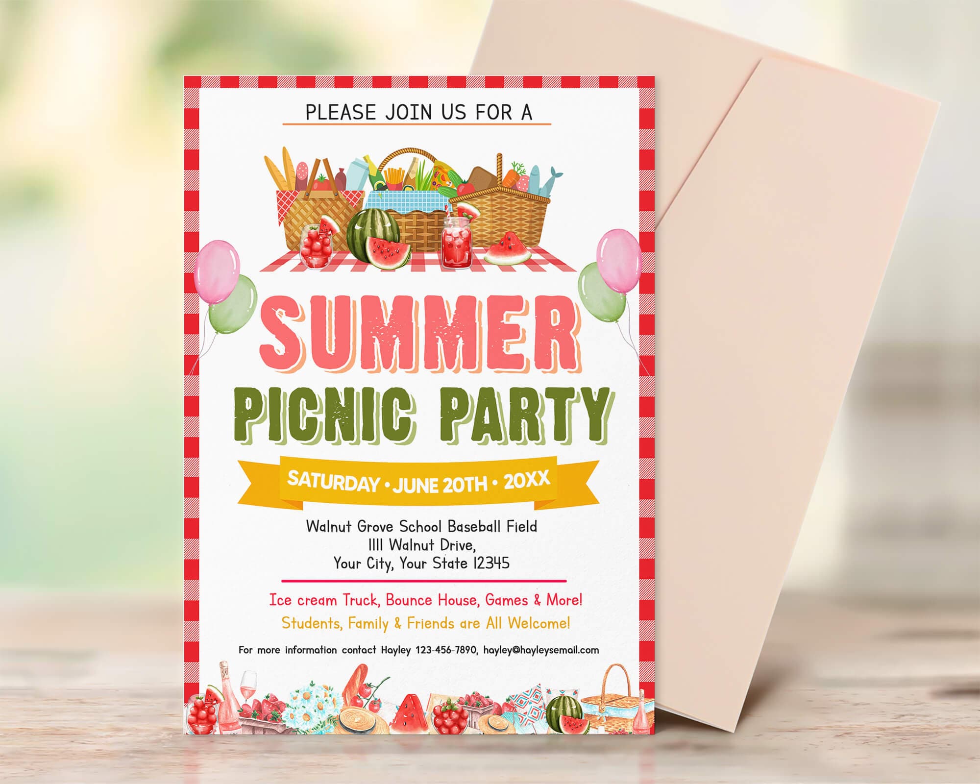 Summer Picnic Invitations
