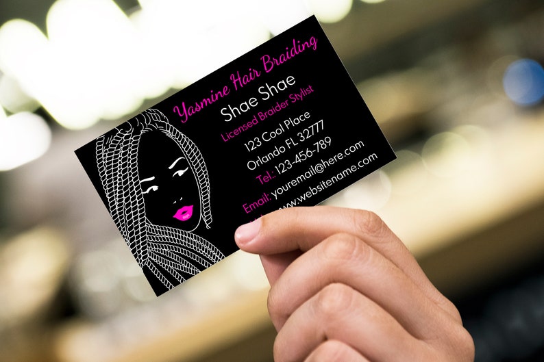 Hair Braiding Business Card, Hair Business Card Design, Hair Extension ...