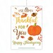 Printable Grateful Thankful for You Thanksgiving Gift Tags, PDF Fall ...