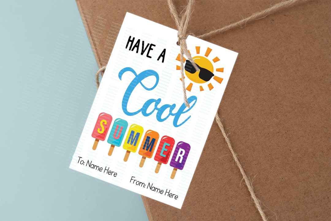 Editable Summer Gift Tag, Popsicle Theme (digital Download) - Etsy