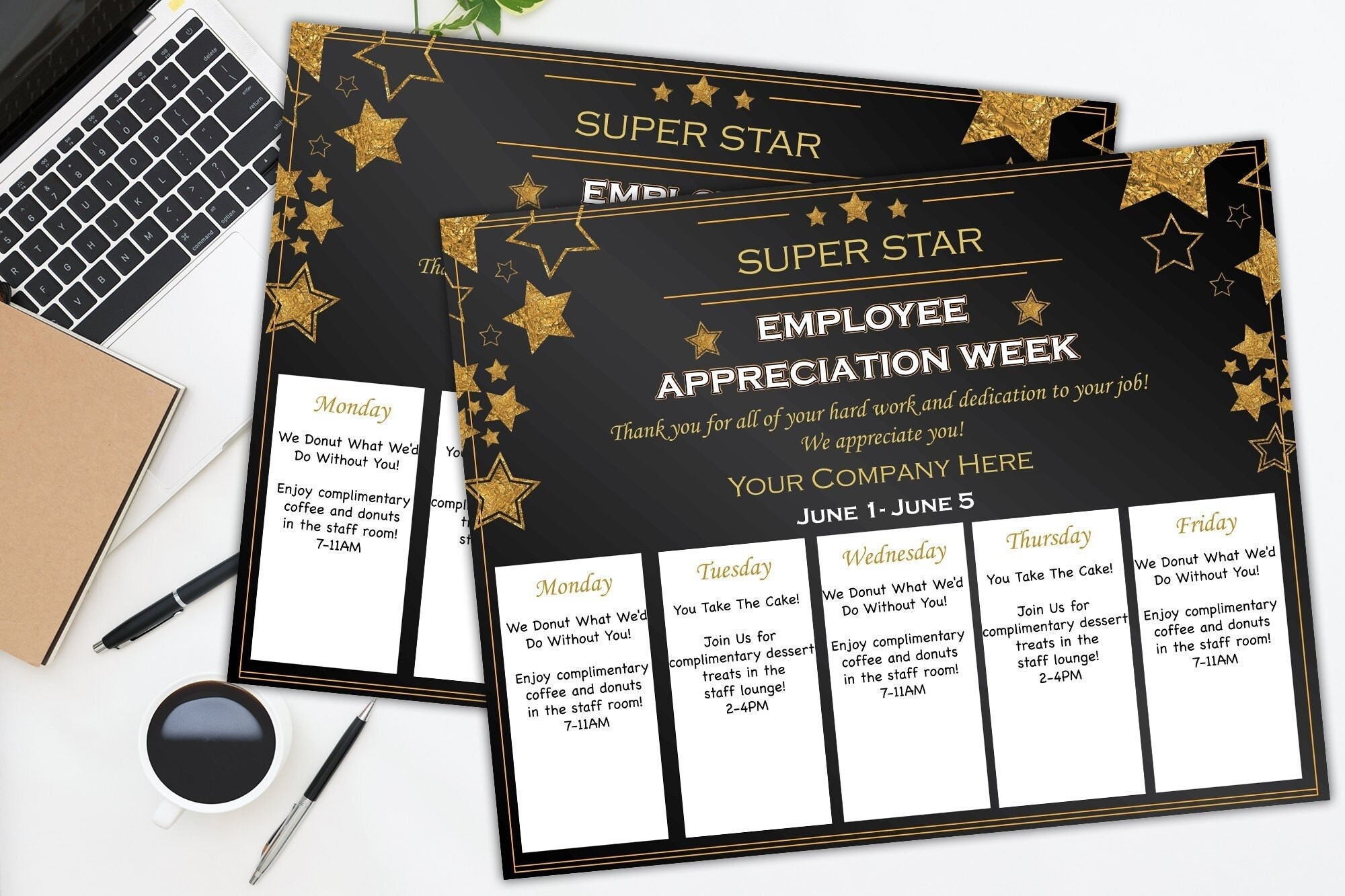 EDITABLE Staff Appreciation Week Template Employee | Etsy