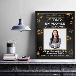 EDITABLE Star Employee of the Month Template BUNDLE | Printable ...