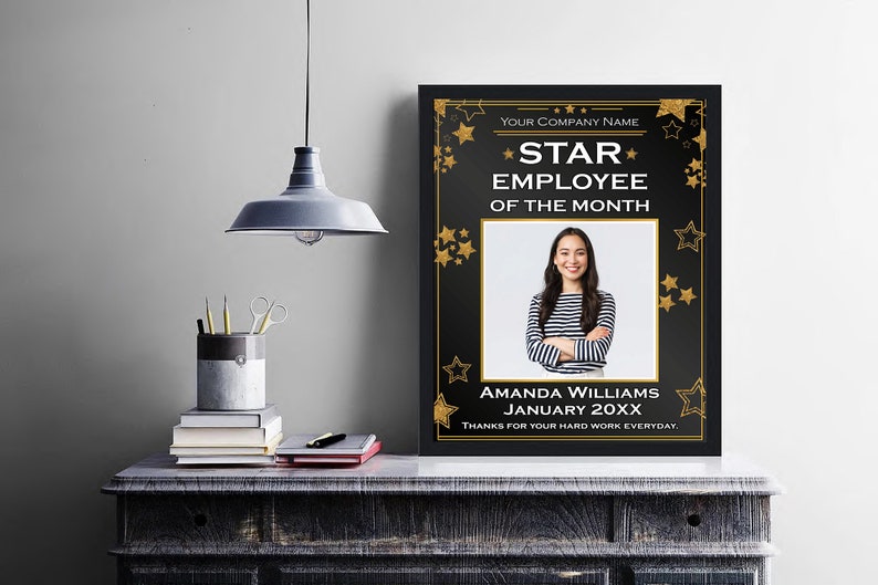 EDITABLE Star Employee of the Month Template | Staff Employee ...