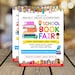 EDITABLE Book Fair Flyer Template, Colorful School Fundraiser Flyer ...
