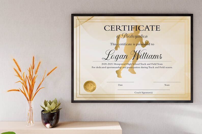 Editable Boys Cross Country Certificate Template, Boys Cross Country ...