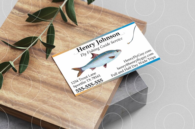 Editable Fishing Business Card DIY Printable Fishing Business | Etsy