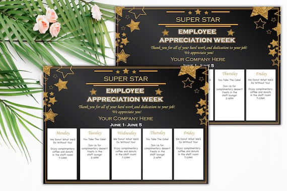 EDITABLE Staff Appreciation Week Template, Employee Appreciation Week ...