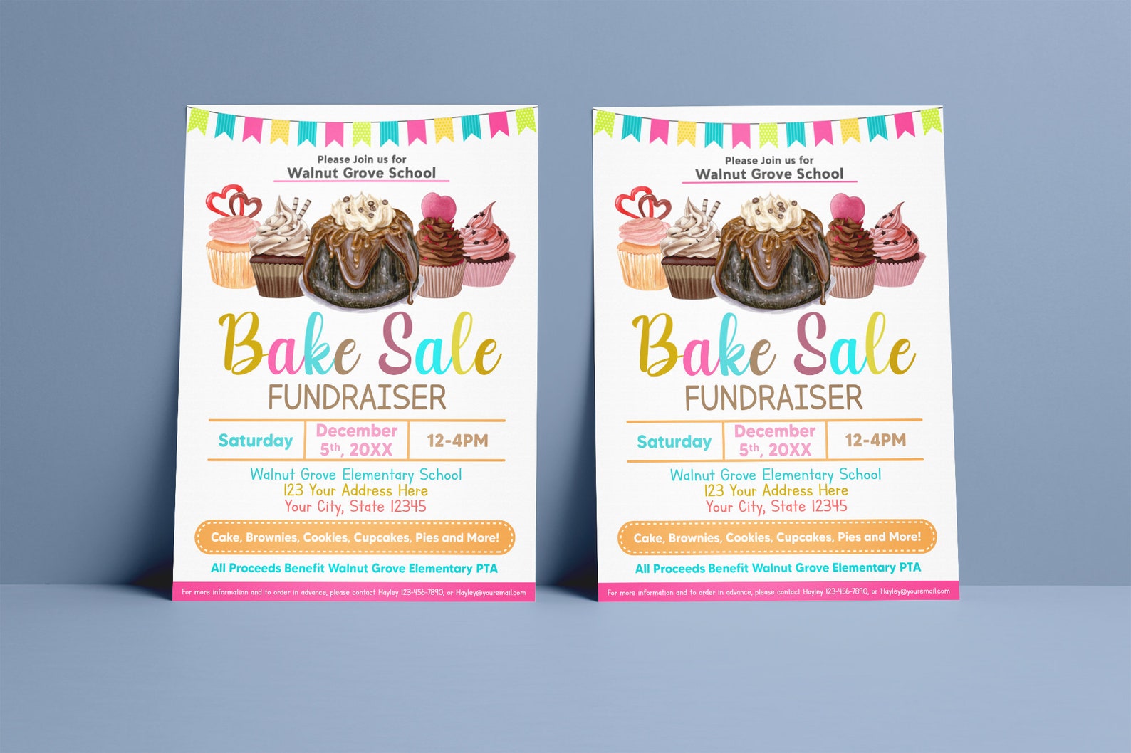 EDITABLE Bake Sale Flyer Printable PTO PTA Flyers School - Etsy