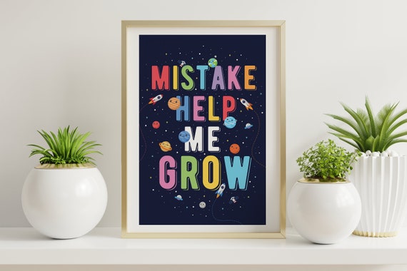 Math Decor, English Classroom Decor, Mistake Help Me Grow Classroom ...