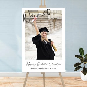 Editable Graduation Welcome Sign Template Minimalist - Etsy