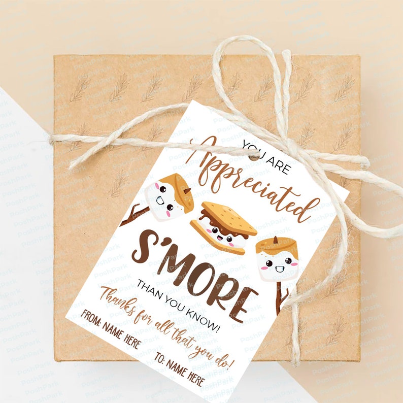Editable Smore Tags You Are Appreciated Editable Gift Tag - Etsy