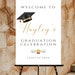 Grad Party Welcome Sign Graduation Welcome Poster Minimalist - Etsy