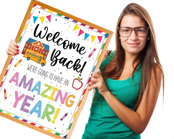 EDITABLE Back to School Welcome Sign Template, Welcome Back to School ...