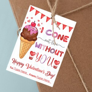 Valentines Day Appreciation Gift Tag Bundle, Set of 6 Editable Teacher ...