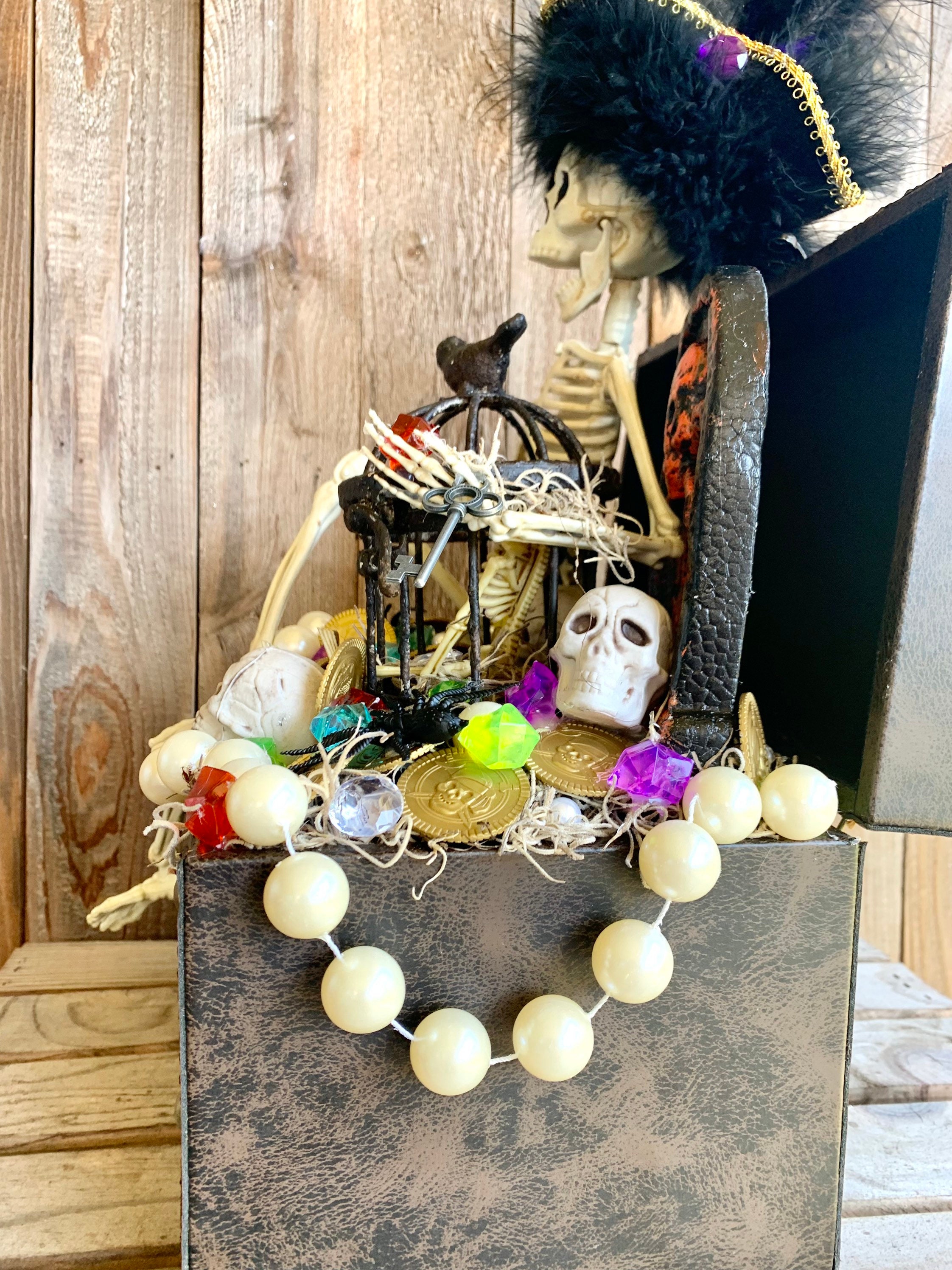 Halloween Pirates Chests Centerpiece, Skeleton Centerpiece, Pirates ...