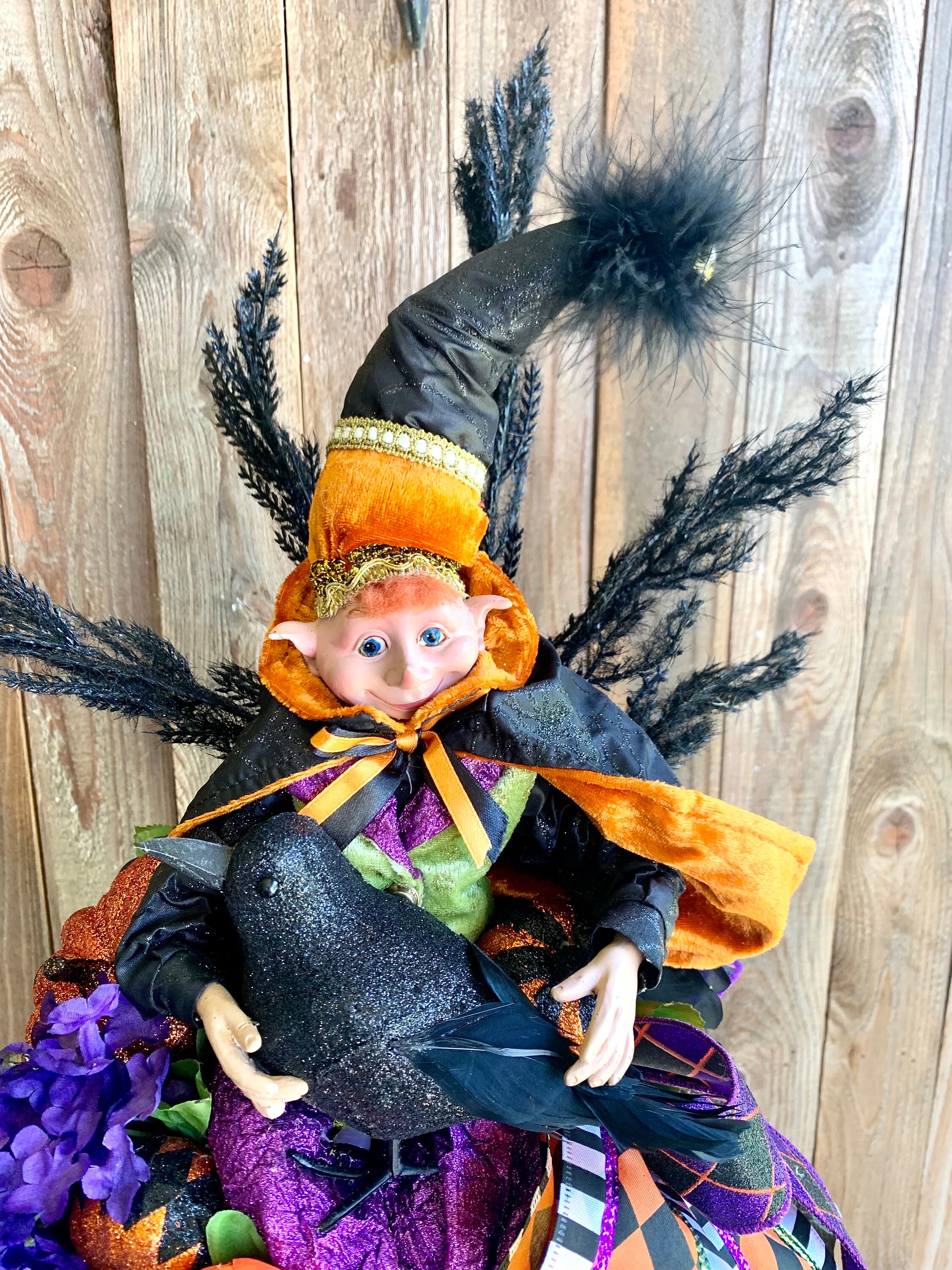 Halloween Centerpiece Halloween Elf Floral Candlestick - Etsy