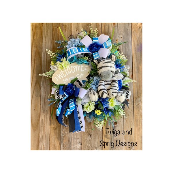 Zebra Wreath - Etsy