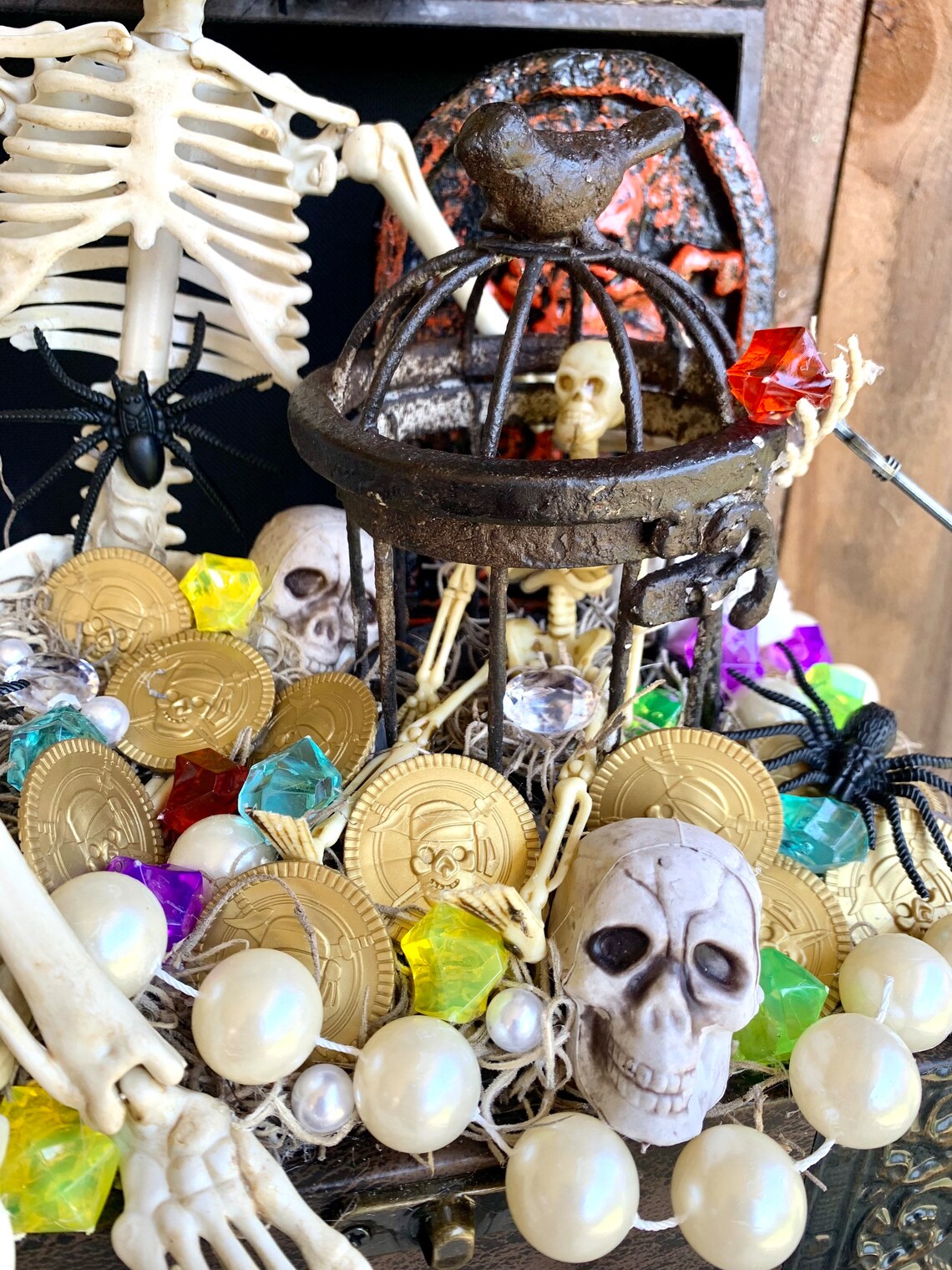 Halloween Pirates Chests Centerpiece, Skeleton Centerpiece, Pirates ...