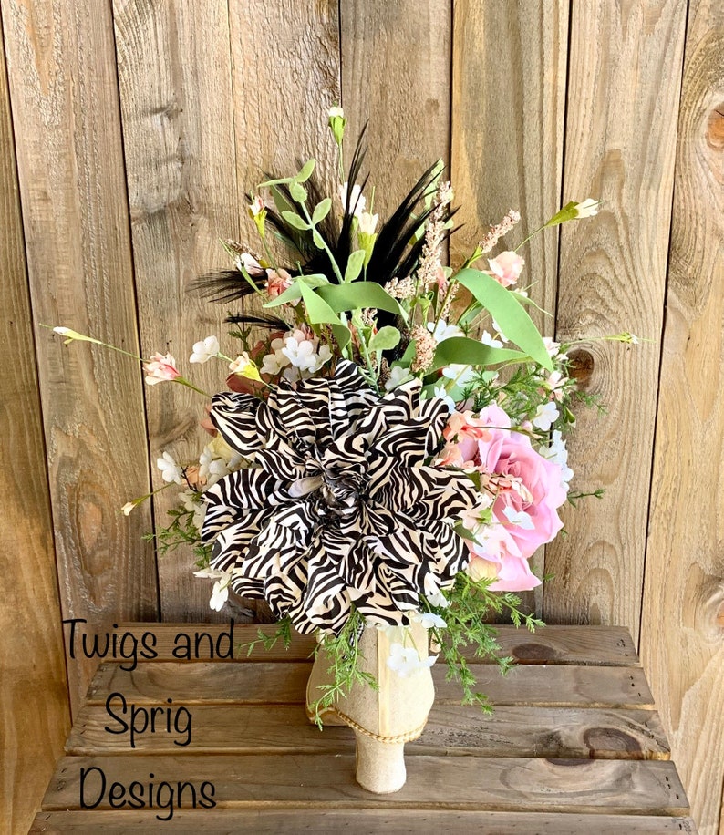 Victorian Style Boot Arrangement, Vintage Boot Floral Centerpiece ...