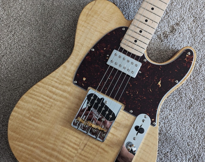 Handmade RD Custom Telecaster 1/4" Flame Maple Top, Basswood Body, Made ...