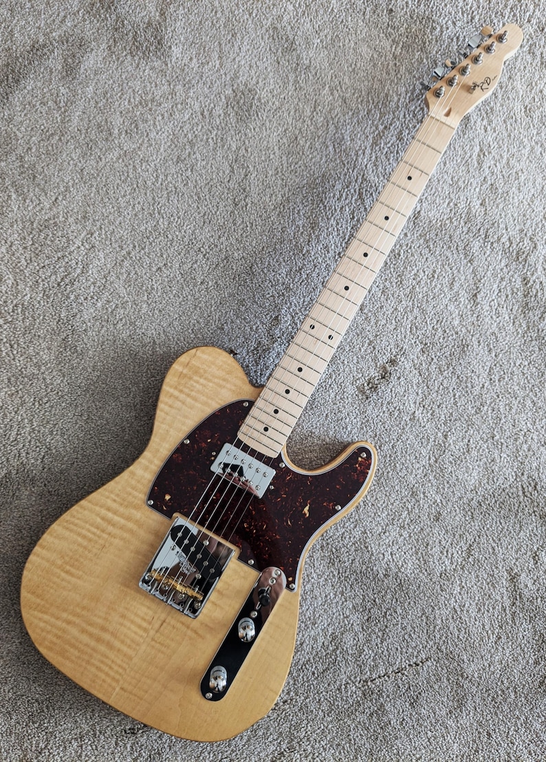 Handmade RD Custom Telecaster 1/4" Flame Maple Top, Basswood Body, Made ...