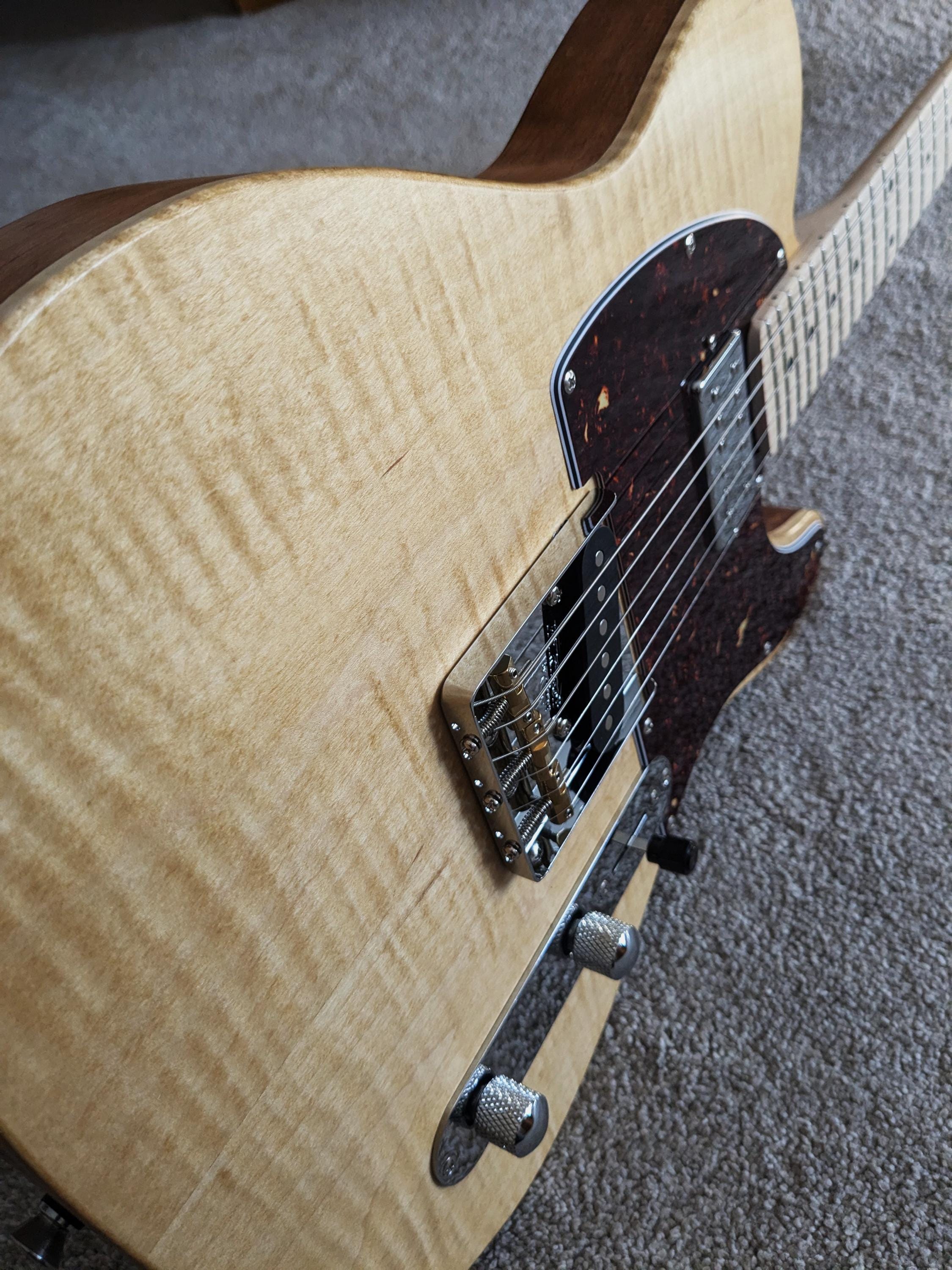 Handmade RD Custom Telecaster 1/4" Flame Maple Top, Basswood Body, Made ...