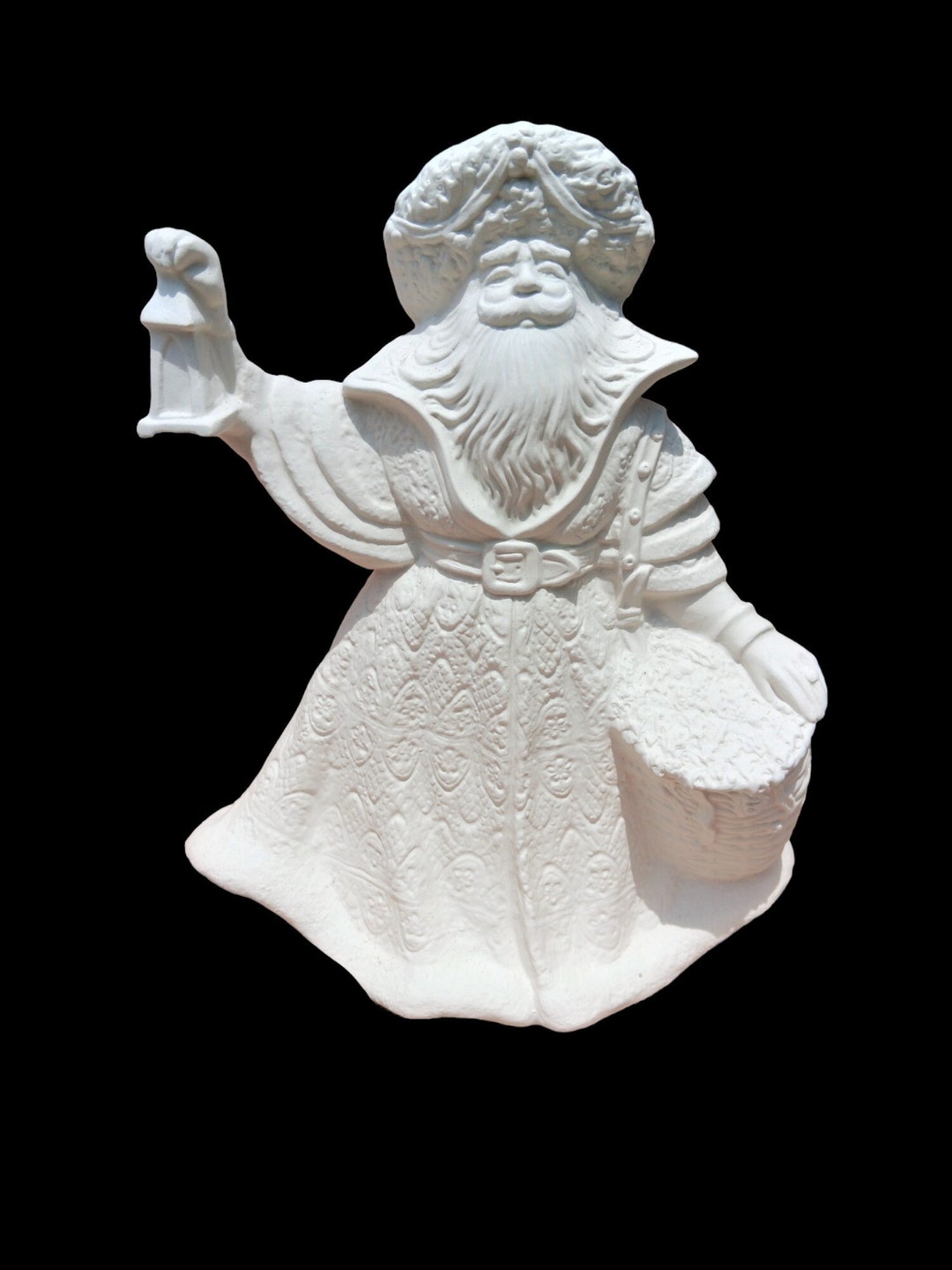 Renaissance Santa / Ceramic / With Lantern / Ready to Paint / Old World ...