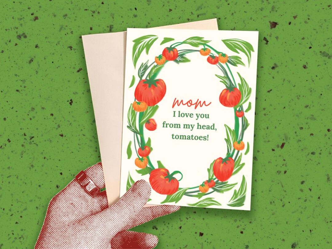 Mother’s Day Tomato Canva Template | Printable Tomato Card | Custom ...
