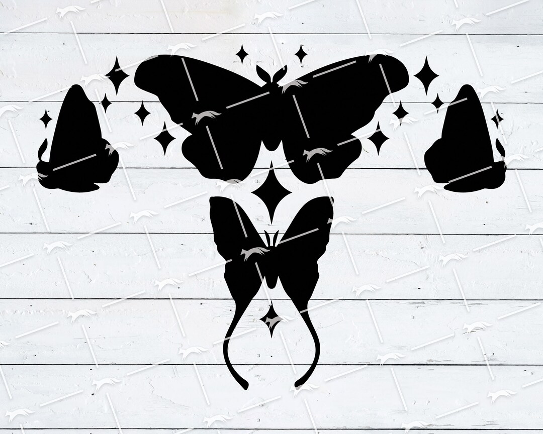 Moth Butterfly Uterus Cut File / SVG / DXF / Cricut / Silhouette - Etsy