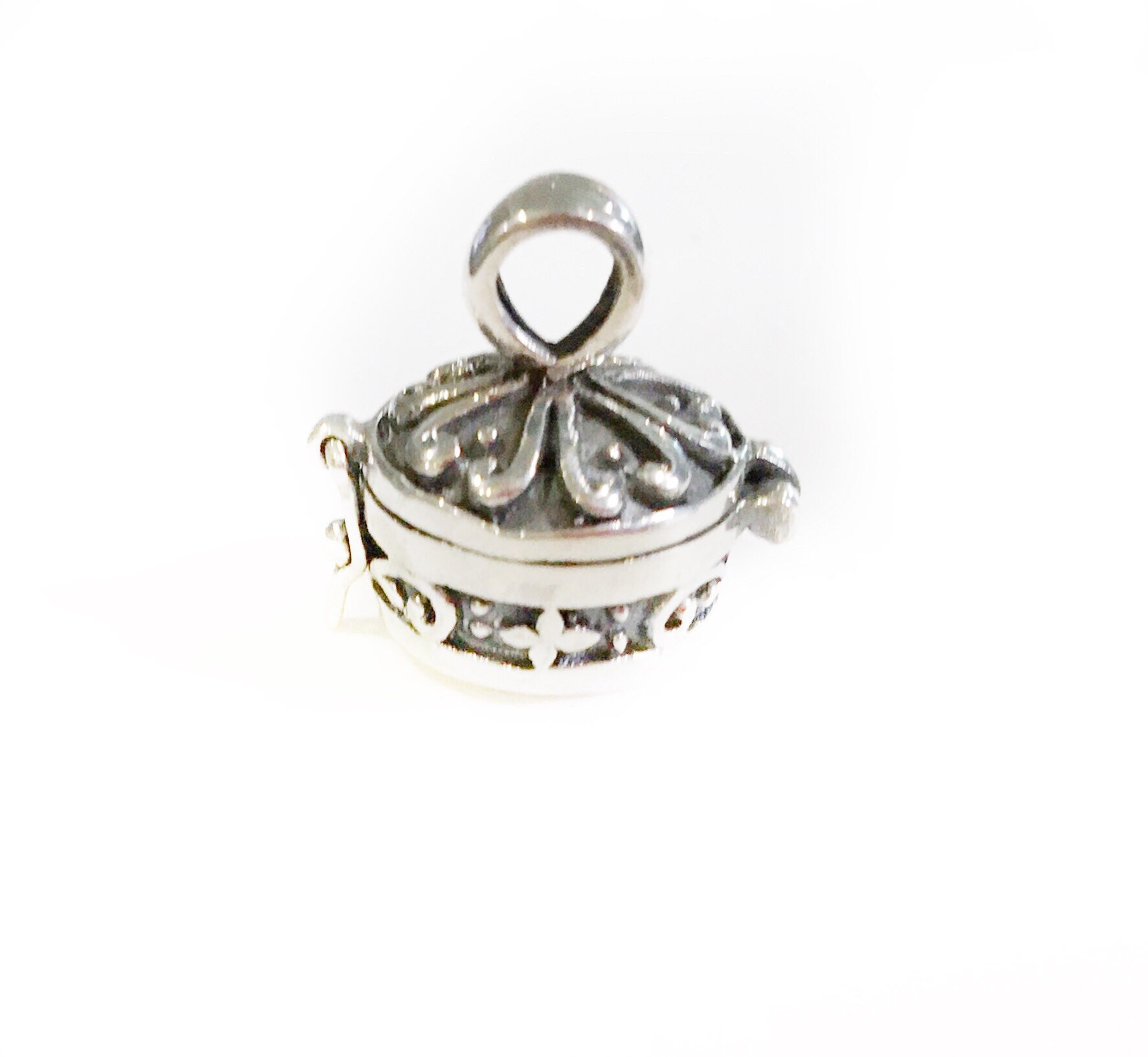 Sterling Silver Prayer Box Pendant Prayer Locket with chain | Etsy